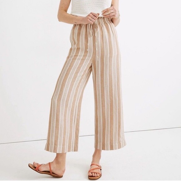 Madewell | Pants & Jumpsuits | Madewell Linen Blend Pull On Wide Leg ...